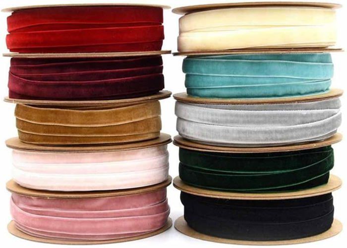 Rouleau de ruban en velours, 20 m de large, 1 cm de large, ruban cadeau ...