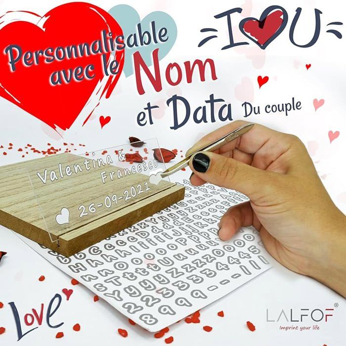 Kit Moulage Main Couple avec Nom | Cadeau Personnalisé Femme Homme ...