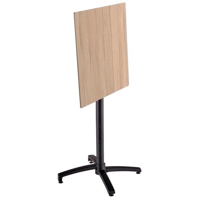 Table haute de terrasse 60x60 cm inclinable stratifié chêne clair ...