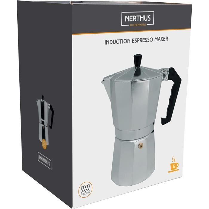Nerthus FIH 834 Cafetière à induction 6 tasses, Machine à café Italien ...