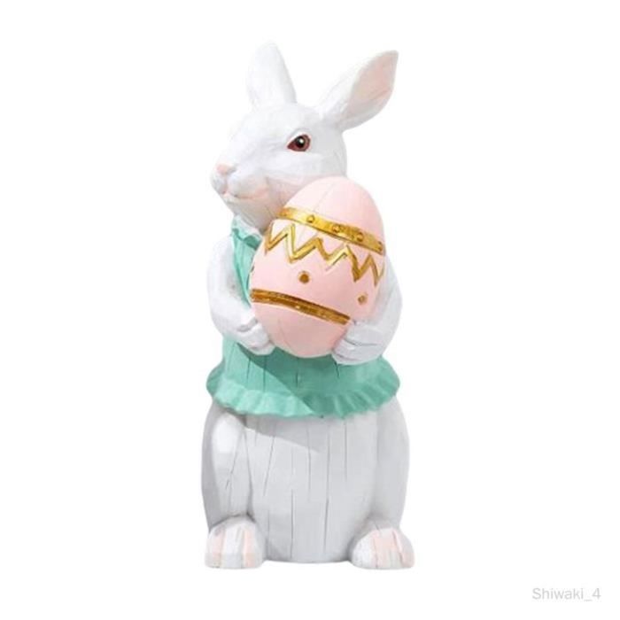 OBJET DECORATIF 4x Moderne Pâques Lapin Statue Lapin Figurine Ornement ...