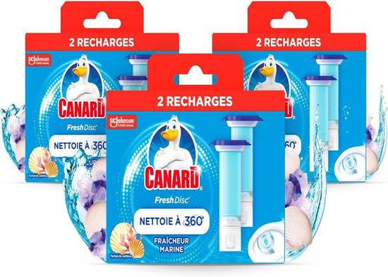Canard WC Fresh Disc Recharges Fraicheur Marine - Bloc WC Sans Cage ...