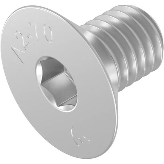 Vis À Tête Fraisée M10 X 16 Mm, Acier Inoxydable V2A Va A2, Din 7991 ...