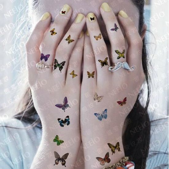 Tatouage Temporaire Sticker Autocollant Tattoo Papillion Butterfly ...