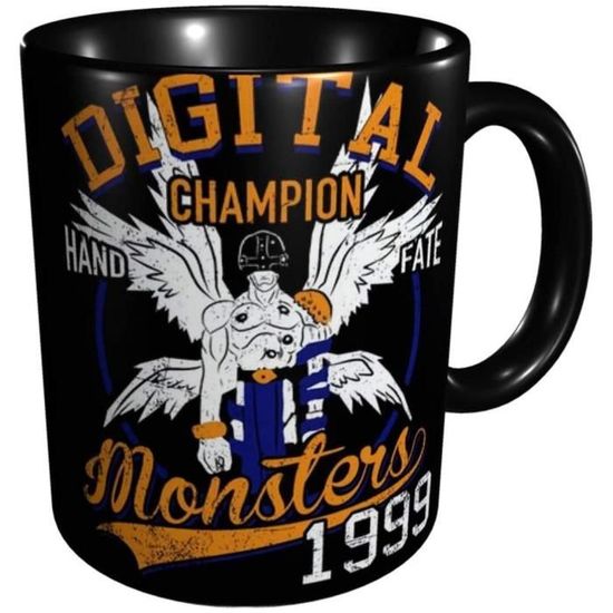 Tasse à café en céramique Digimon Anime - Noir - Adulte - Porcelaine ...