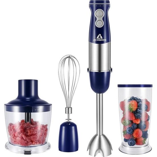 Mixeur Plongeant 1000W, Mixeur À Main Multifonction 4 En 1, Mixeur À ...