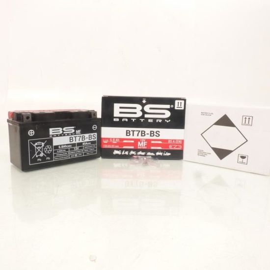 Batterie BS Battery pour moto Suzuki 400 DRZ E 2000-2008 YT7B-BS - 12V 6.5Ah - MFPN : YT7B-BS ...
