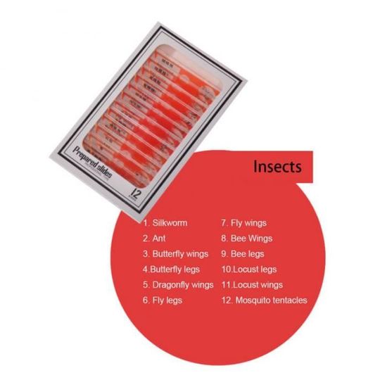 Experience Scientifique IYVF7 12pcs/box Experiment Specimens Microscope ...