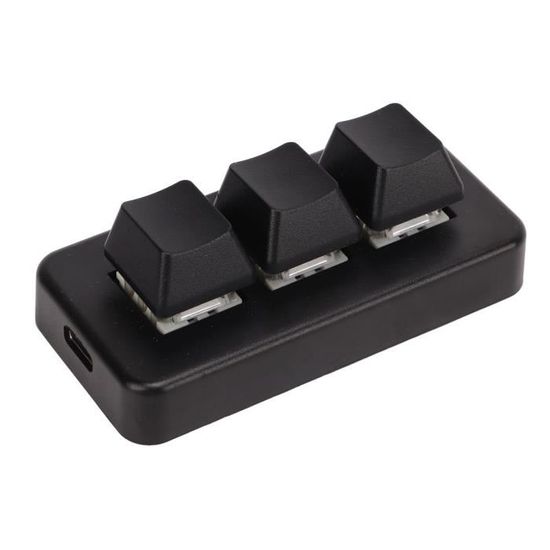 Fdit Clavier personnalisé Mini clavier de commande à 3 boutons avec ...