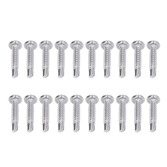 XUY-Vis perceuse à tête cruciforme M4.8x25 - 100 pcs vis autoperceuse 410 vis à tête cruciforme ...