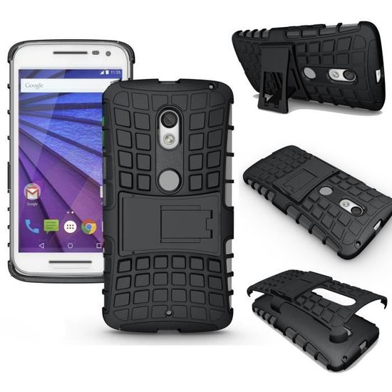 Etui coque silicone Motorola Moto G3 4G noir - Housse pochette ...