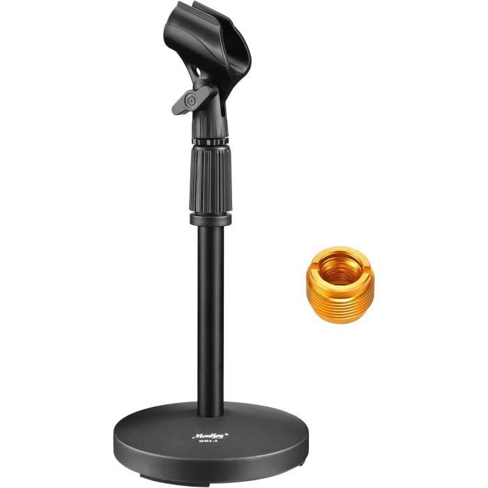 Support de micro réglable, pieds et supports pour micros pour bureau ...