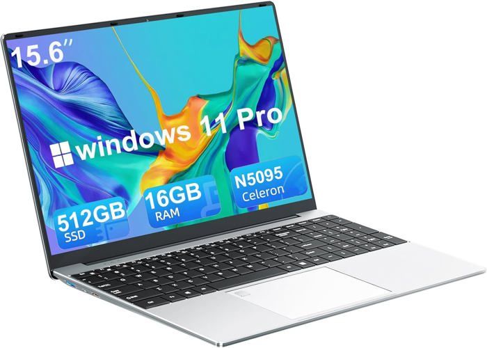 Pc Portable,Ordinateur Portable 16Go 512Go Ssd,15,6"Avec Quad-Core ...