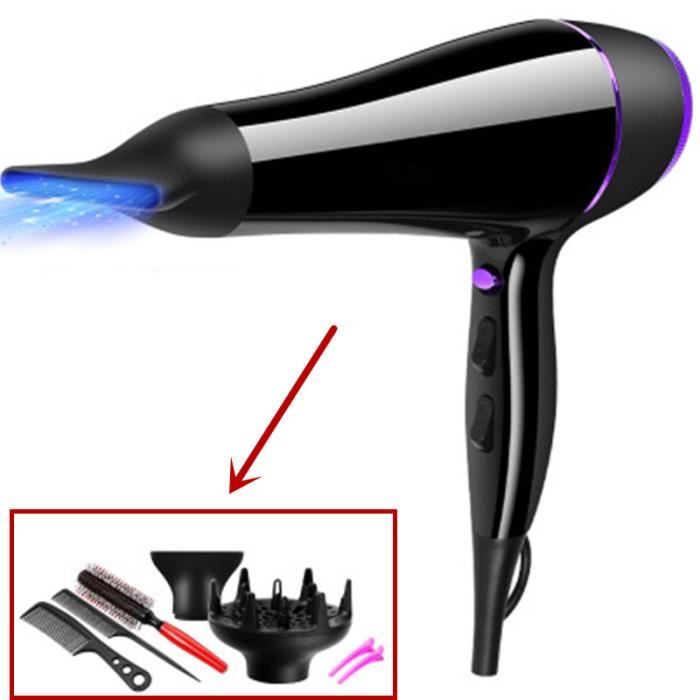 Prune-Sèche cheveux à la maison, ion négatif, haute puissance, salon de ...