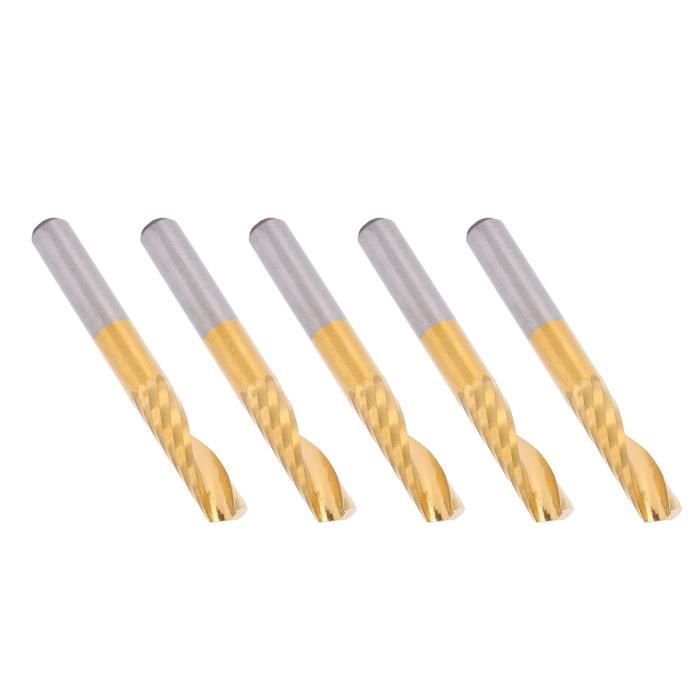 Fraises Cnc Fraises En Bout, Outils De Fraisage Résistance À L'Abrasion Métrique À Flte Unique ...