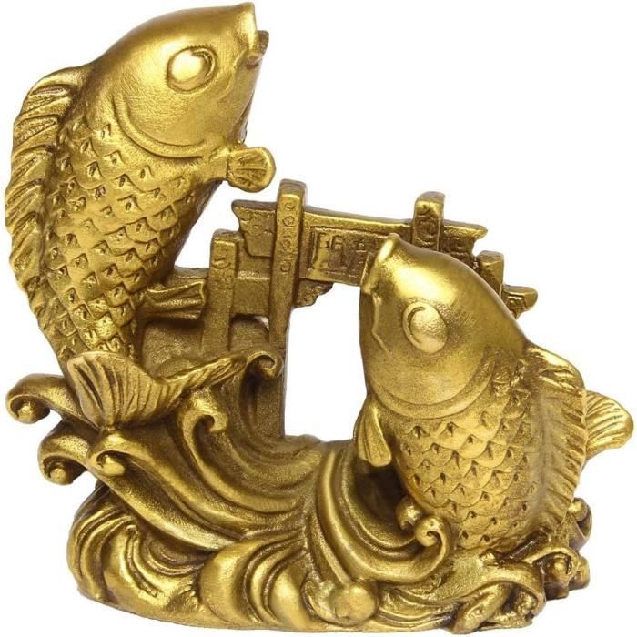 Brabud Bs054 Petite Statue Chinoise En Laiton Faite À La Main Arowana ...