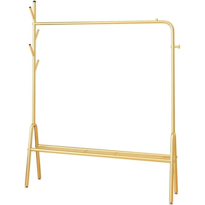 Portant à vêtement Au Sol Métal Support À Vêtements Multifonctionnel ...