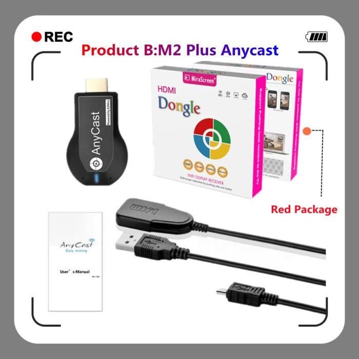 Récepteur-décodeur,Dongle récepteur wi-fi sans fil, 1080P, compatible ...