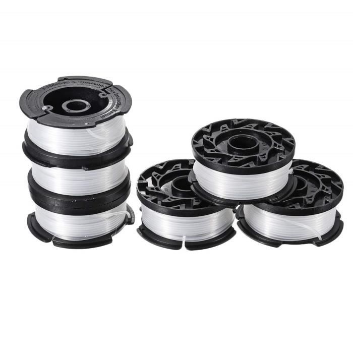 Lot de 6 bobines de fil AF100 de rechange pour débroussailleuse Black and Decker - 9,1 m[405 ...