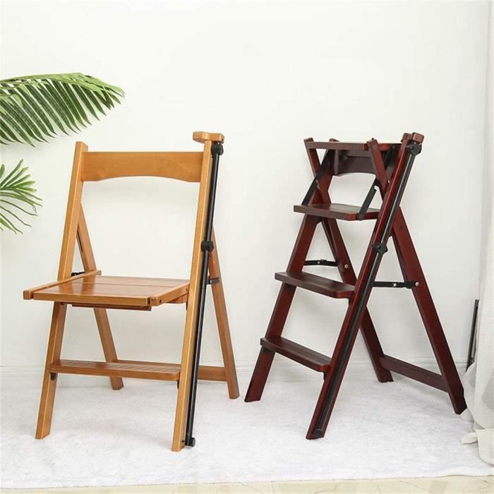Marchepieds escamotables Escabeau, escabeau en bois à 4 marches ...