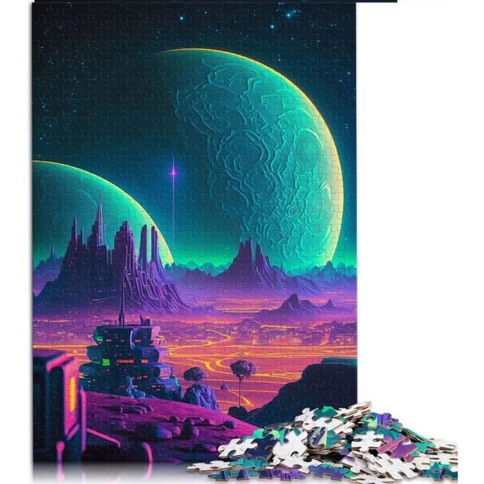 1000 Piece Jigsaw Puzzle Neon Planet Jigsaw Puzzle For Kids Puzzles En ...
