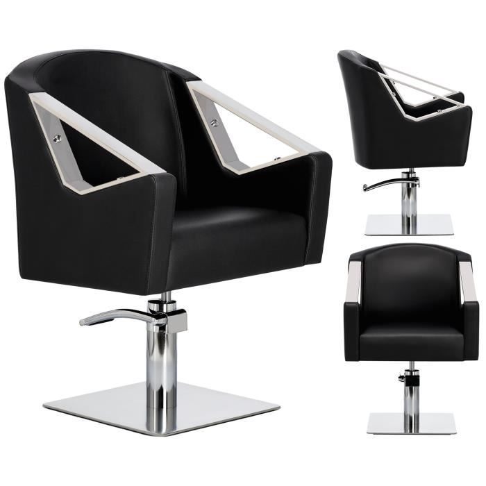 Chaise de coiffure Lars pivotante hydraulique pour barbier et salon de ...