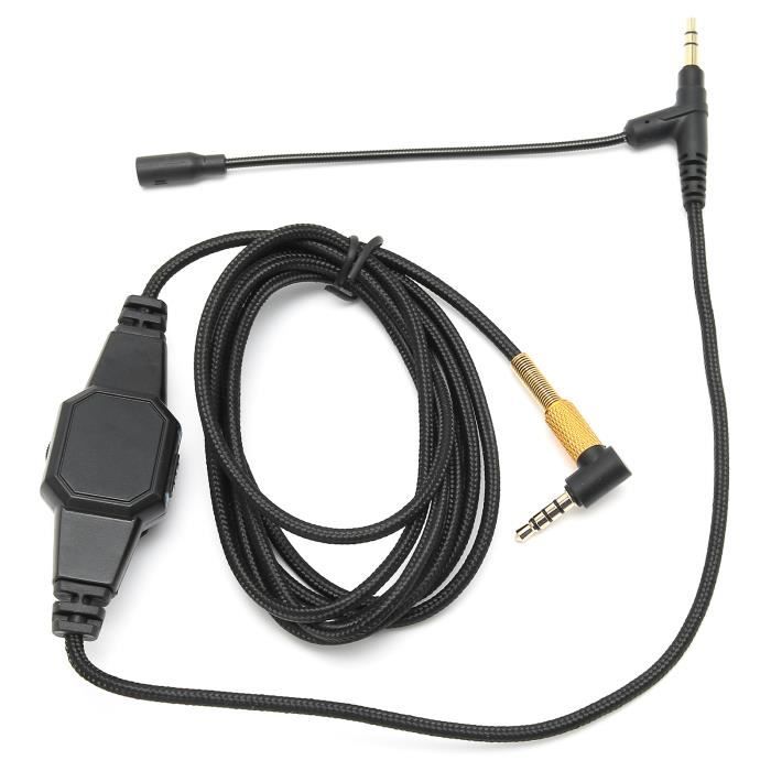 Câble micro perche 3,5 mm pour casque avec microphone et contrôle du ...