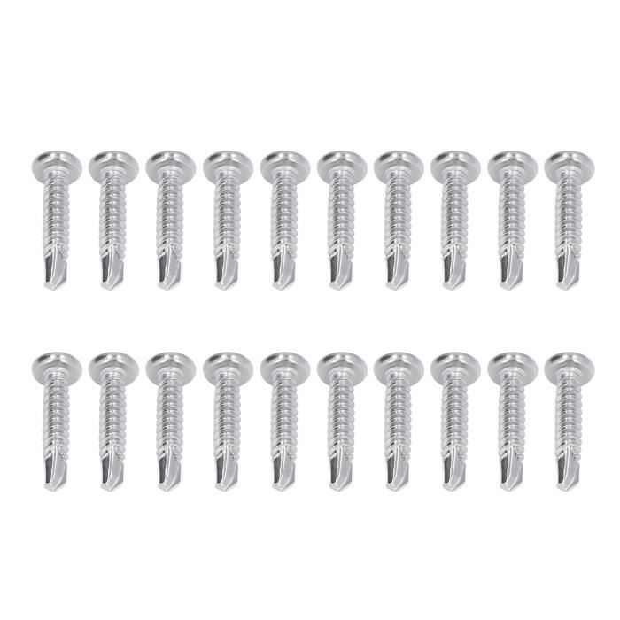 XUY-Vis perceuse à tête cruciforme M4.8x25 - 100 pcs vis autoperceuse 410 vis à tête cruciforme ...
