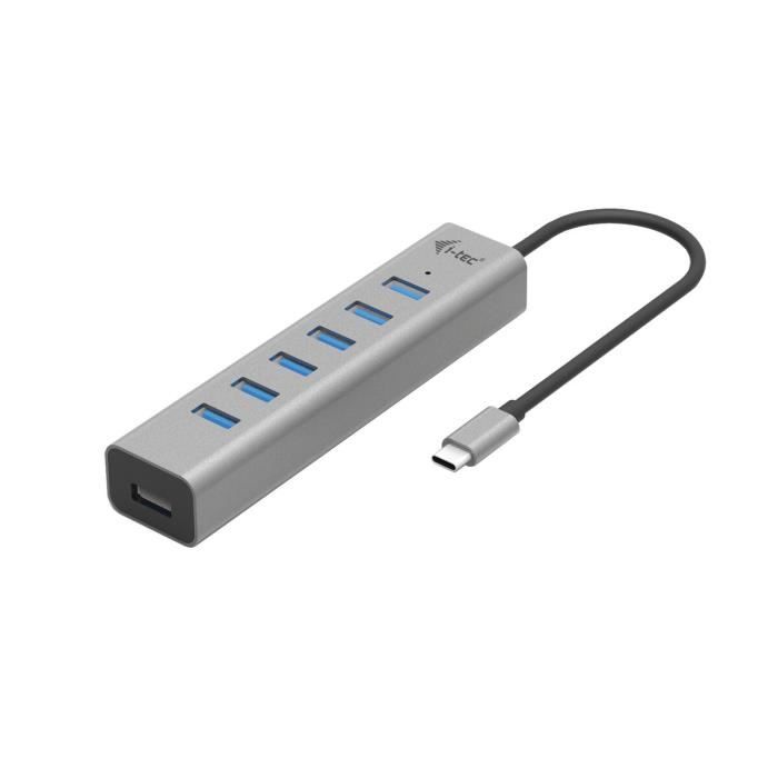 Hub USB - i-Tec - C31HUBMETAL703 - 7 Ports - USB-C - Protection contre ...