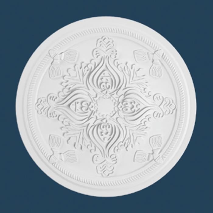 Rosace design Marbet R-13 | Ø 43 cm | polystyrène léger blanc ...