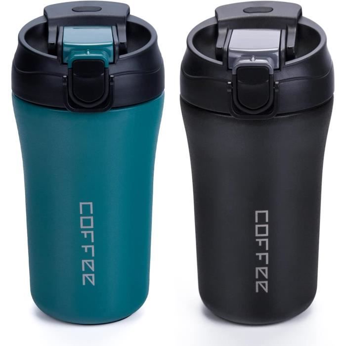 Mug Isotherme Tasse Etanche 2X400Ml I Tasse Isolée Pour Café Et Thé À ...