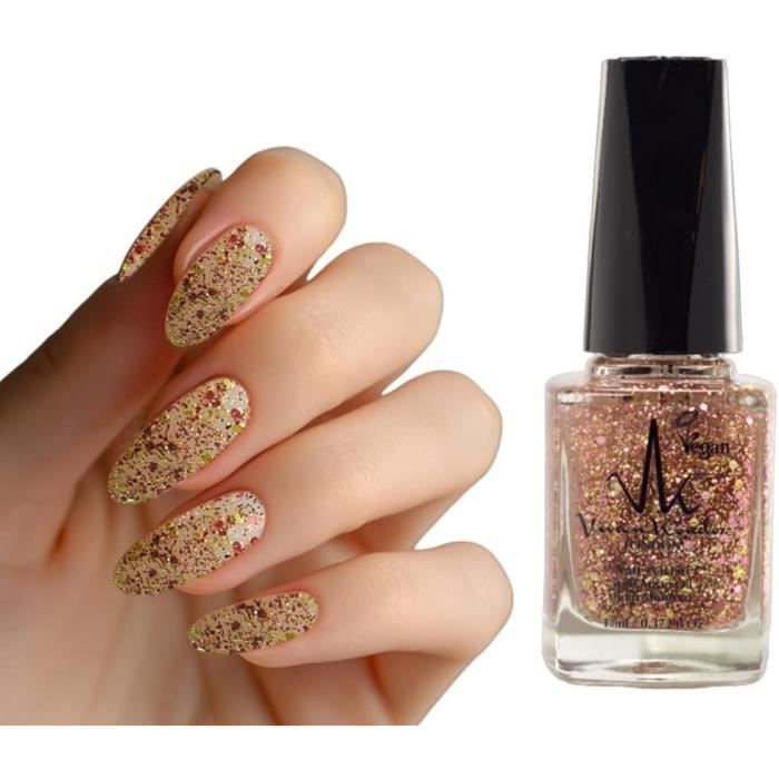 Vivien Kondor Vernis À Ongles Végétalien Argan(Paillettes Or Rose ...