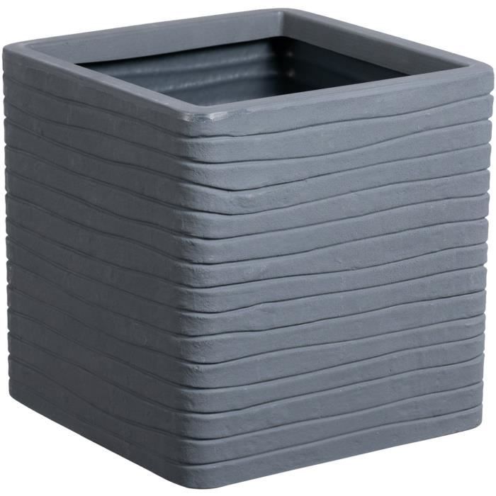 Pot de fleur - STRATA - Carré - Banbury - Ø 30.5cm x 30cm H - Couleur ...