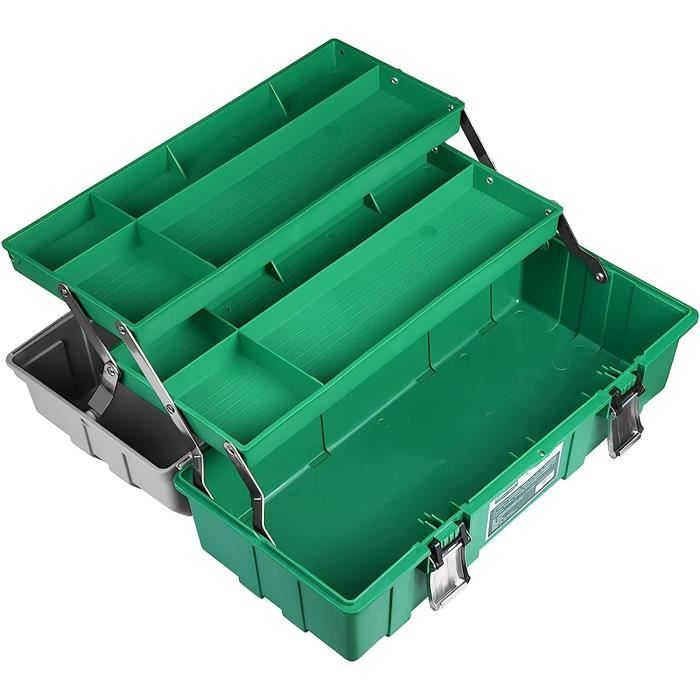 Caisse A Outil Boîte À Outils En Plastique 3 Couches Boîtier De Rangement Multifonctions Avec ...