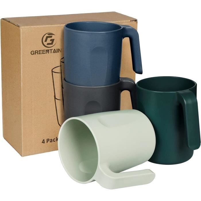 Tasse Avec Anse - 4 Tasses À Café - 450 Ml - Pour Enfants Et Adultes ...