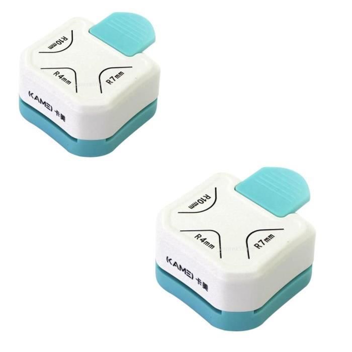 2 Pièces R4 / R7 / R10 Coin Plus Rond Papier Poinçon Photo Coupe Outil ...