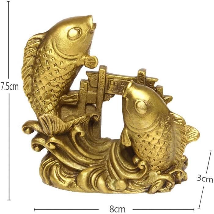 Brabud Bs054 Petite Statue Chinoise En Laiton Faite À La Main Arowana ...