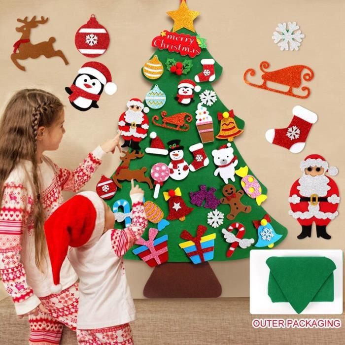 Sapin de Noël,Arbre de noël en feutre, décoration pour la maison ...