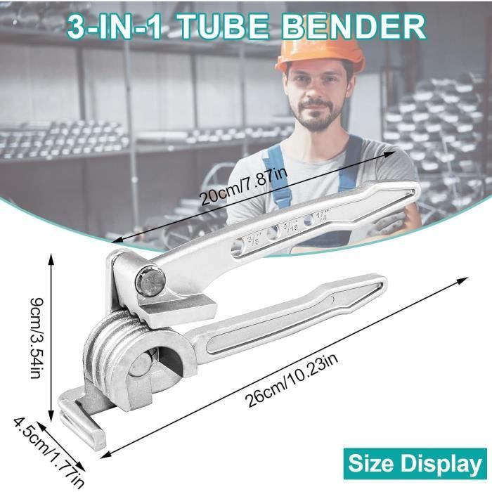 Cintreuse Manuelle 3 En 1 De 6Mm, 8Mm À 10 Mm, 180 Degrés, Outil De ...