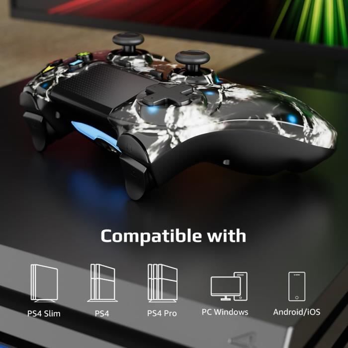 Manette Sans Fil Pour Ps4, Multiplateforme Manette Compatible Avec Ps4 ...