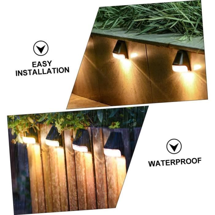 2 Pièces Applique Murale Solaire Décor De Clôture Extérieure Applique ...