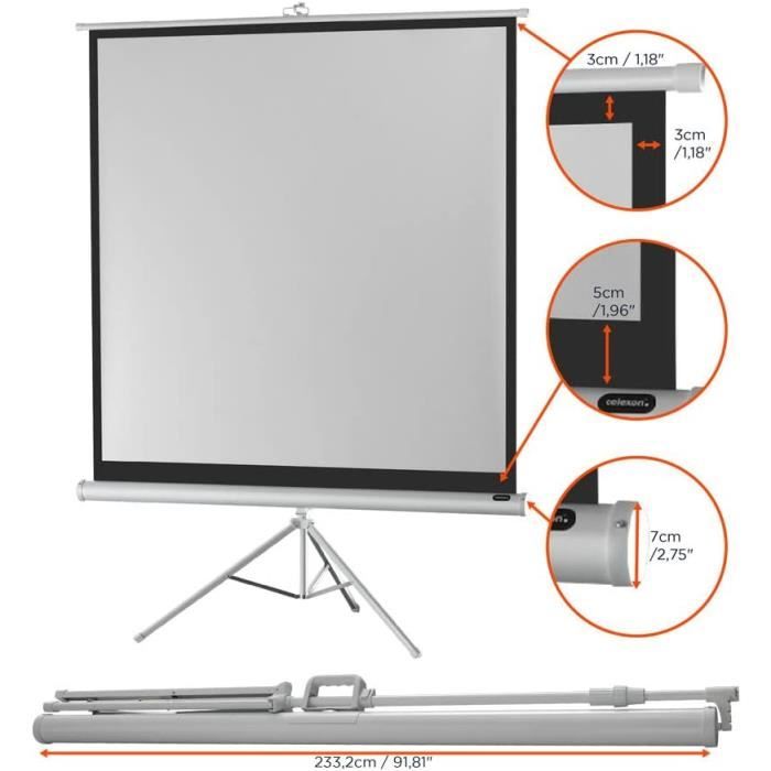 Ecran De Projection Mobile Sur Pied - Portable Avec Support Pré ...
