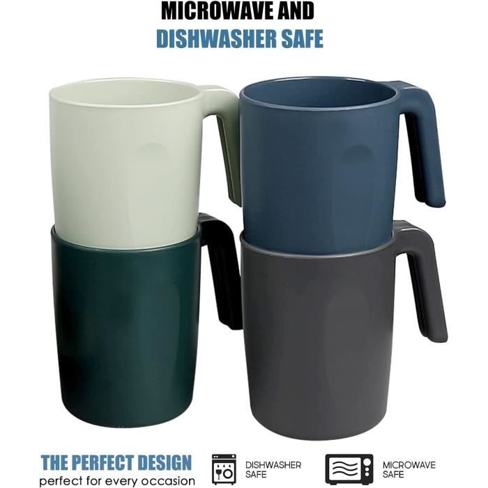 Tasse Avec Anse - 4 Tasses À Café - 450 Ml - Pour Enfants Et Adultes ...
