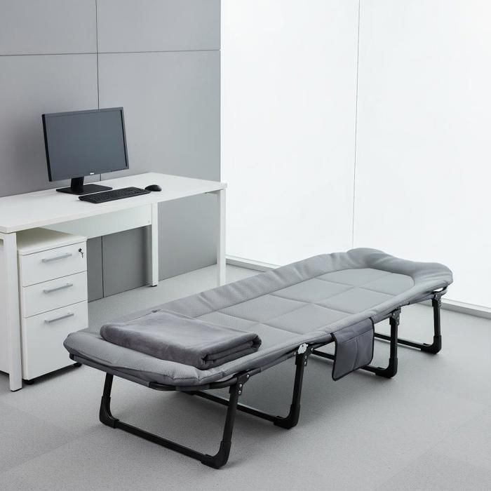 YIYI. Lit pliant multifonctionnel avec assise rembourrée et poches ...