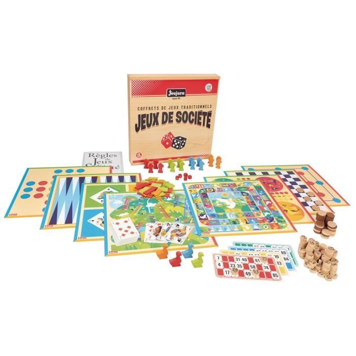 JEUJURA Coffret de Jeux de société traditionnels - Coffret en bois ...