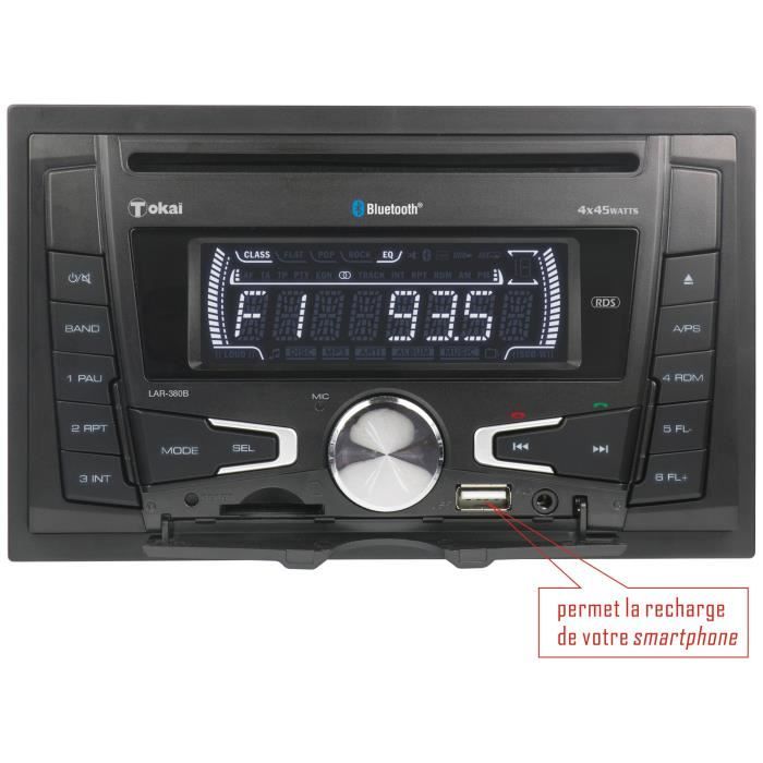 Tokaï LAR-380B Autoradio CD / Bluetooth / SD / USB - Cdiscount Auto