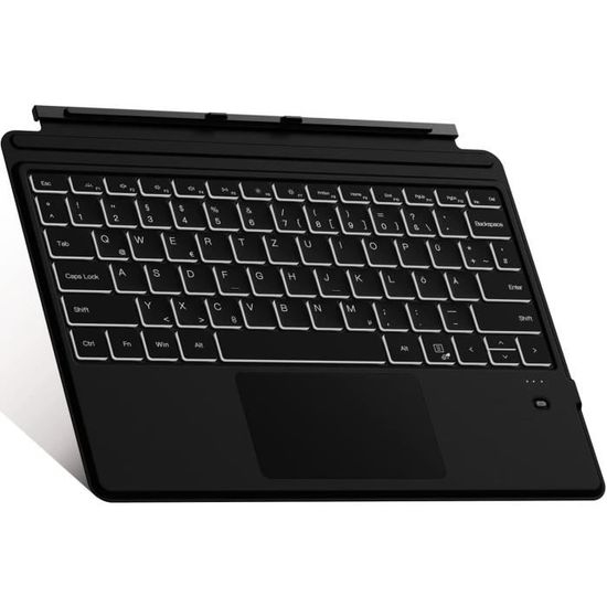Surface Pro 8 -Pro 9 -Pro X Clavier QWERTZ - Clavier sans fil Bluetooth 5.1 rétroéclairé [DE ...