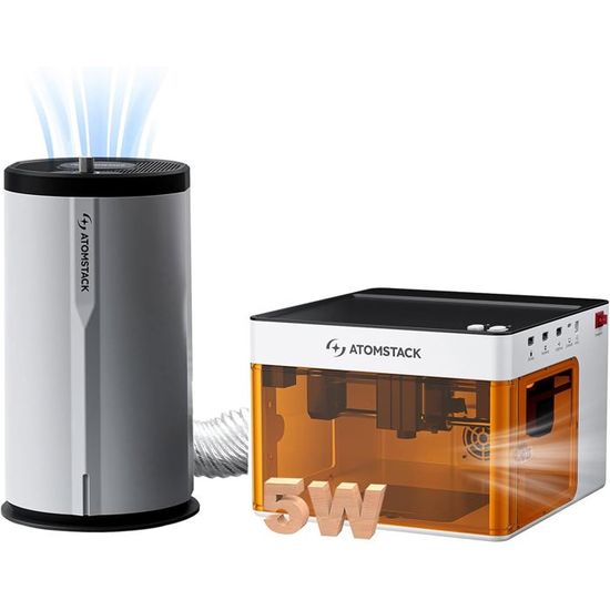 AtomStack P1 Graveur portable + atomstack maker D3 Purificateur d'air ...