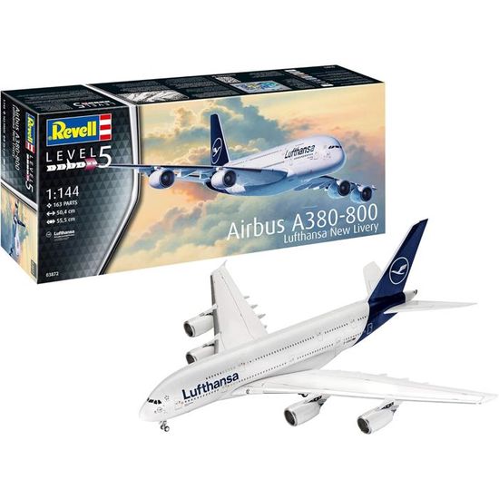 Revell 03872 Maquette d'avion Airbus A380–800 Lufthansa, échelle : 1/ ...