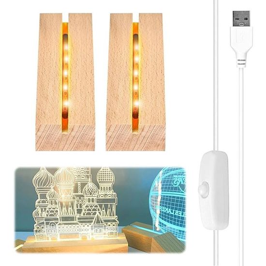 Base lampe boule lumineuse socle affichage LED commutateur couleurs ...